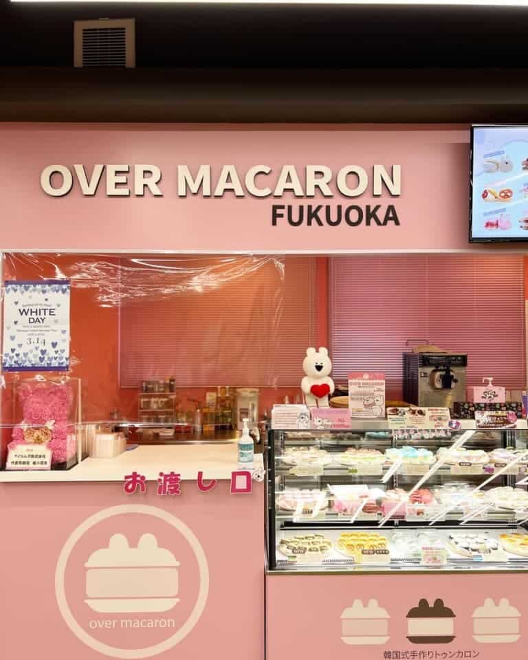 OVER MACARON 福岡店の韓国マカロンがかわい過ぎ！YESMART2階に九州初上陸